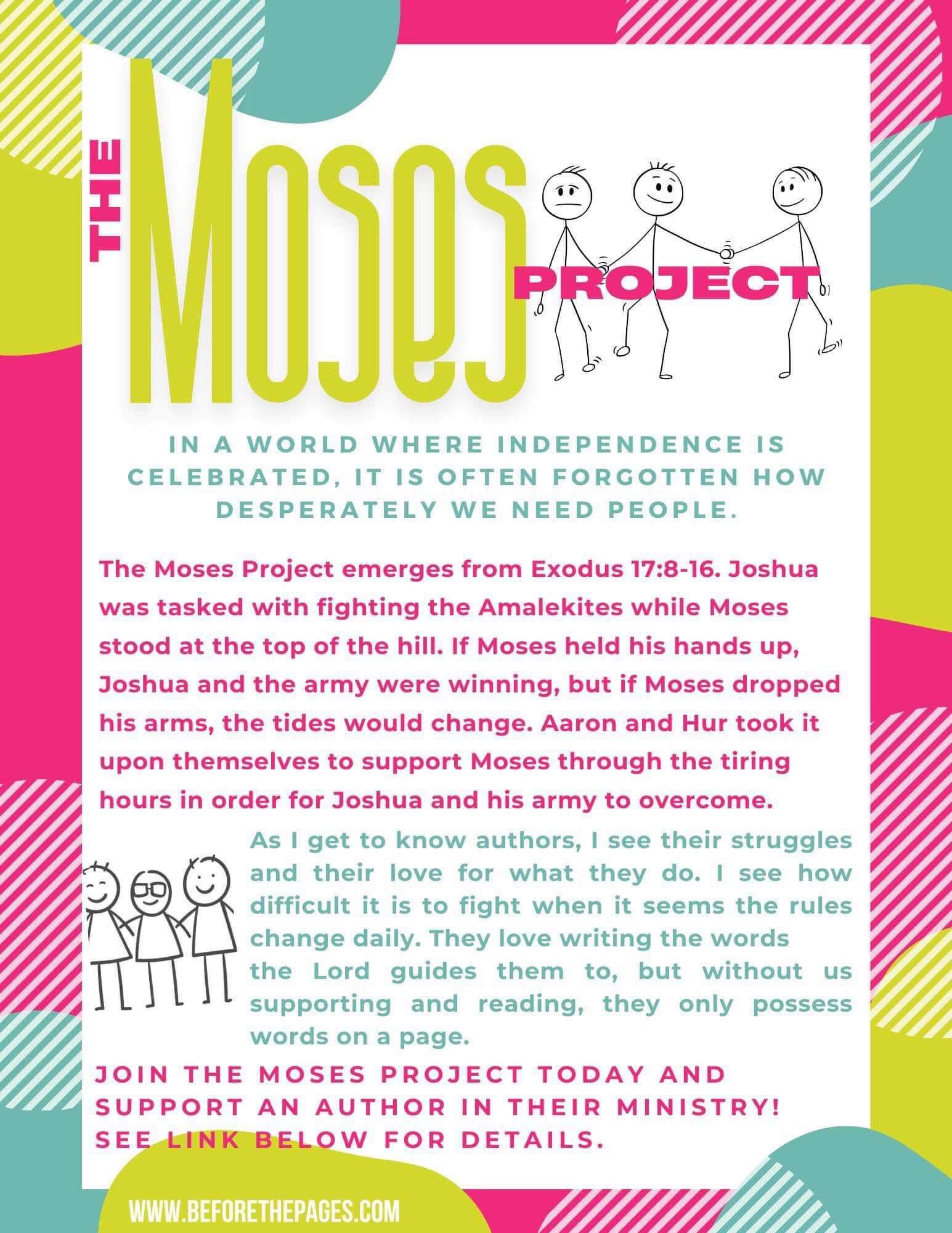 Spotlight on THE MOSES PROJECT – Vickie's Book Nook and Meditation Corner